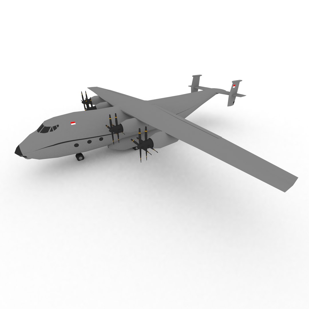 Low Poly Antonov An-22 Cargo Airplane Model - TurboSquid 1716443