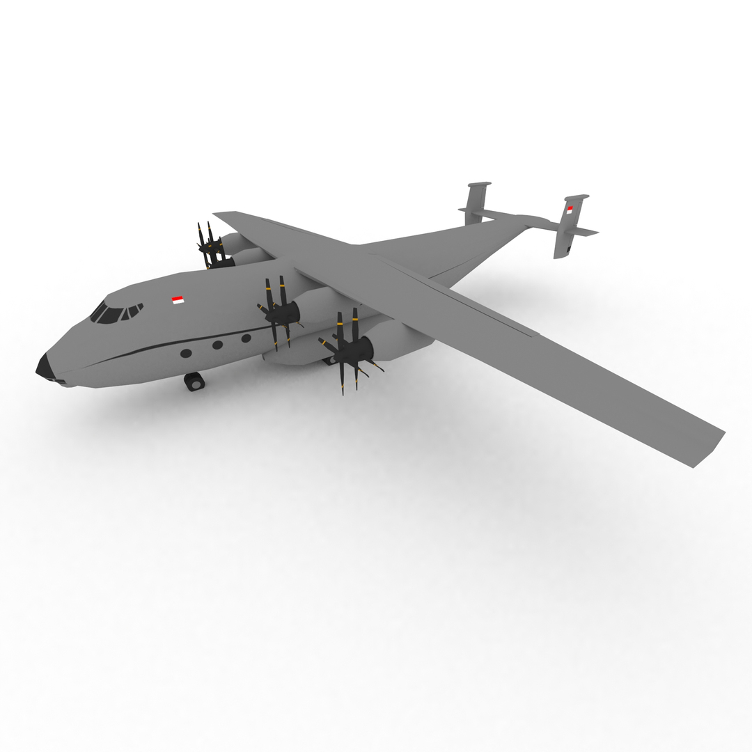 Low Poly Antonov An-22 Cargo Airplane model - TurboSquid 1716443