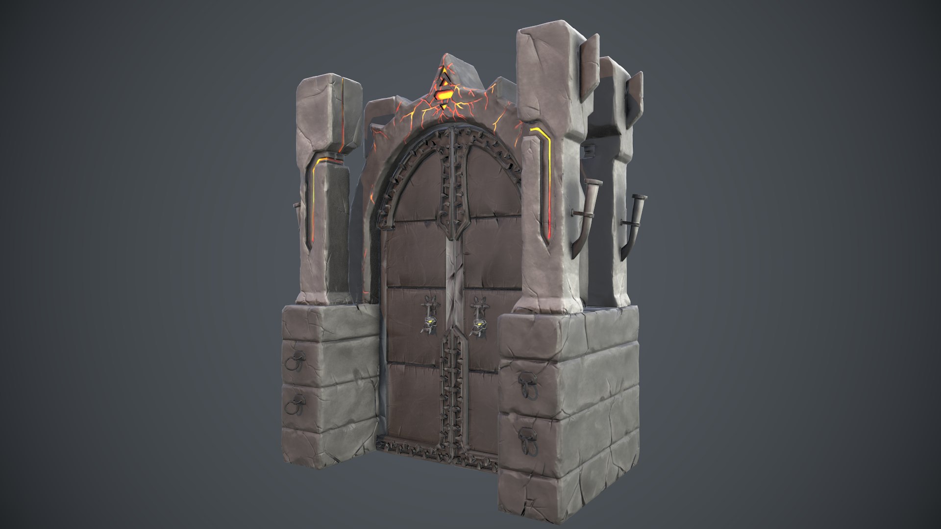 3D boss door videogame asset - TurboSquid 1474617