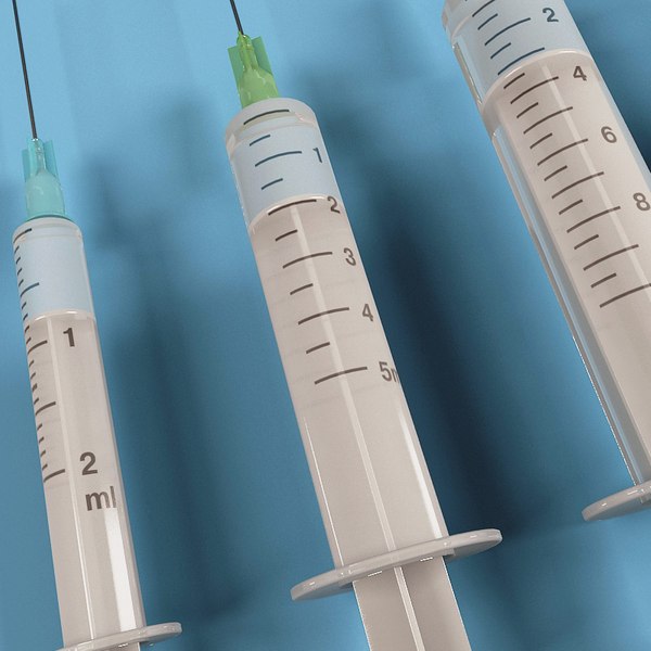 syringes modelled 3d model