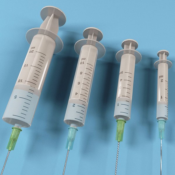 syringes modelled 3d model