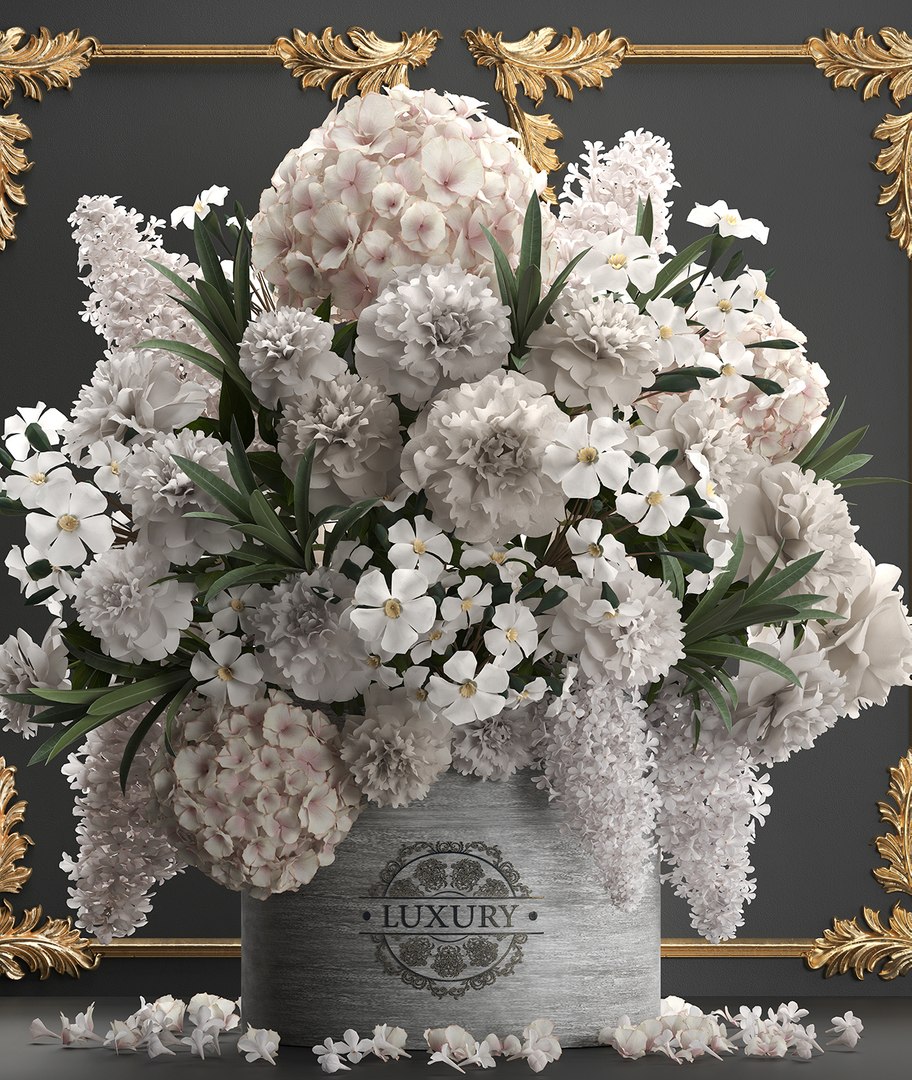 3D Bouquet Flowers Gift Box - TurboSquid 1481450