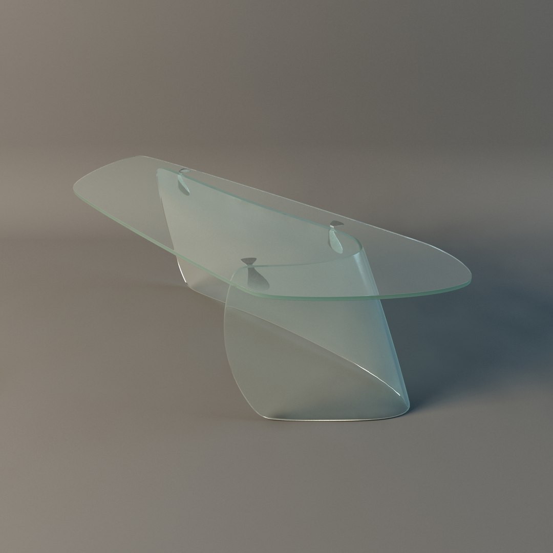 Graph Glass Table 3d Model