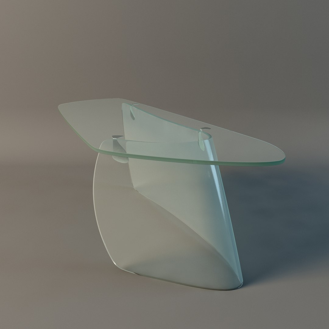 Graph Glass Table 3d Model