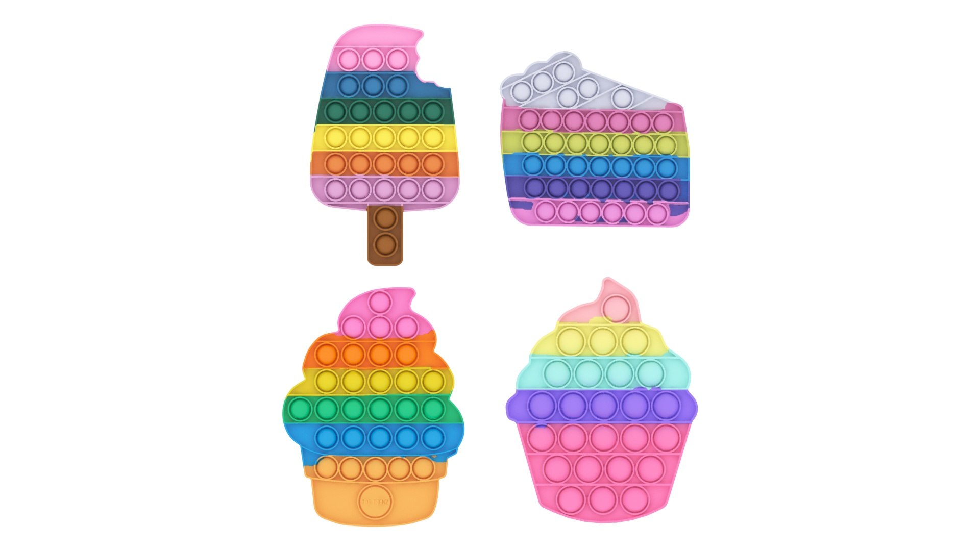 3D Sweets Pop It Fidget Toys Set model - TurboSquid 1772220