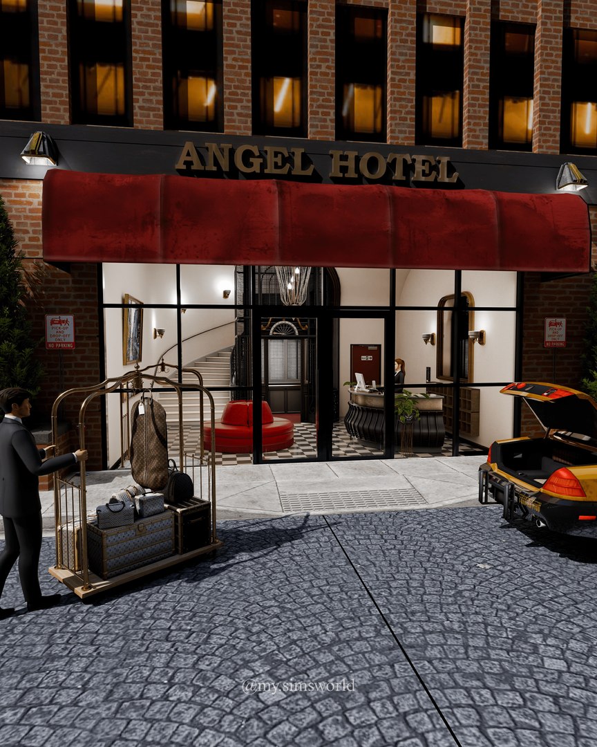 Free Hotel Entrance Blender Scene - DAY And NIGHT 3D Model - TurboSquid ...
