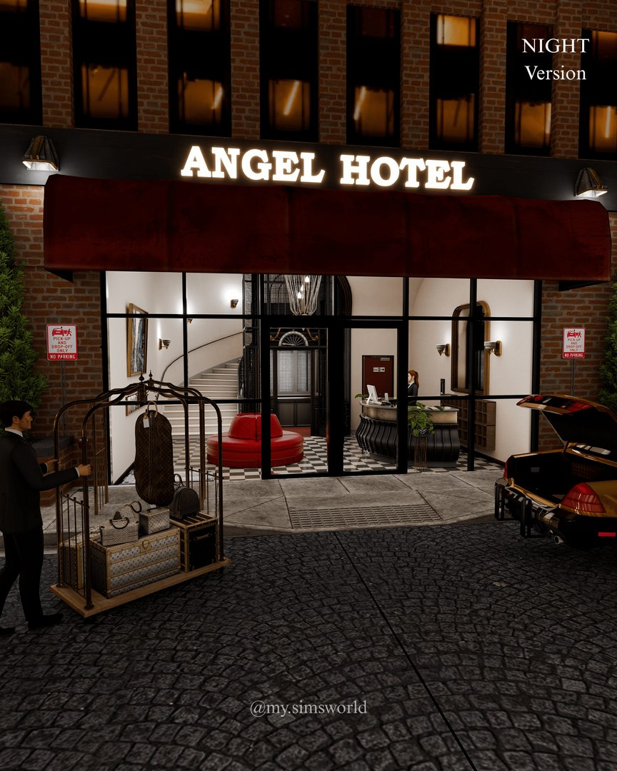 Free Hotel Entrance Blender Scene - DAY And NIGHT 3D Model - TurboSquid ...