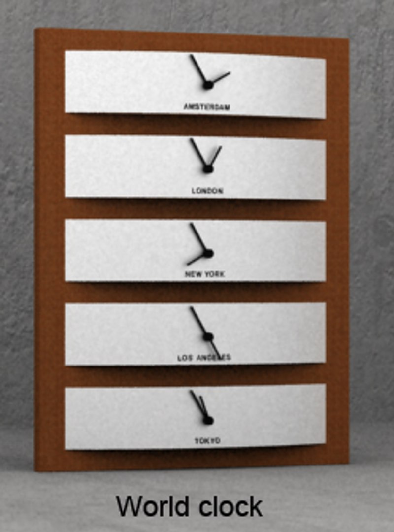 3d modern clock wall