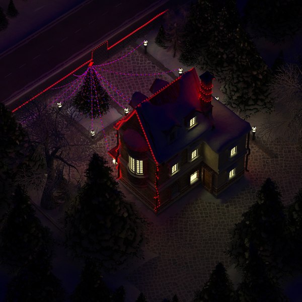 3ds max christmas house