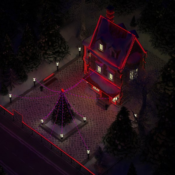 3ds max christmas house