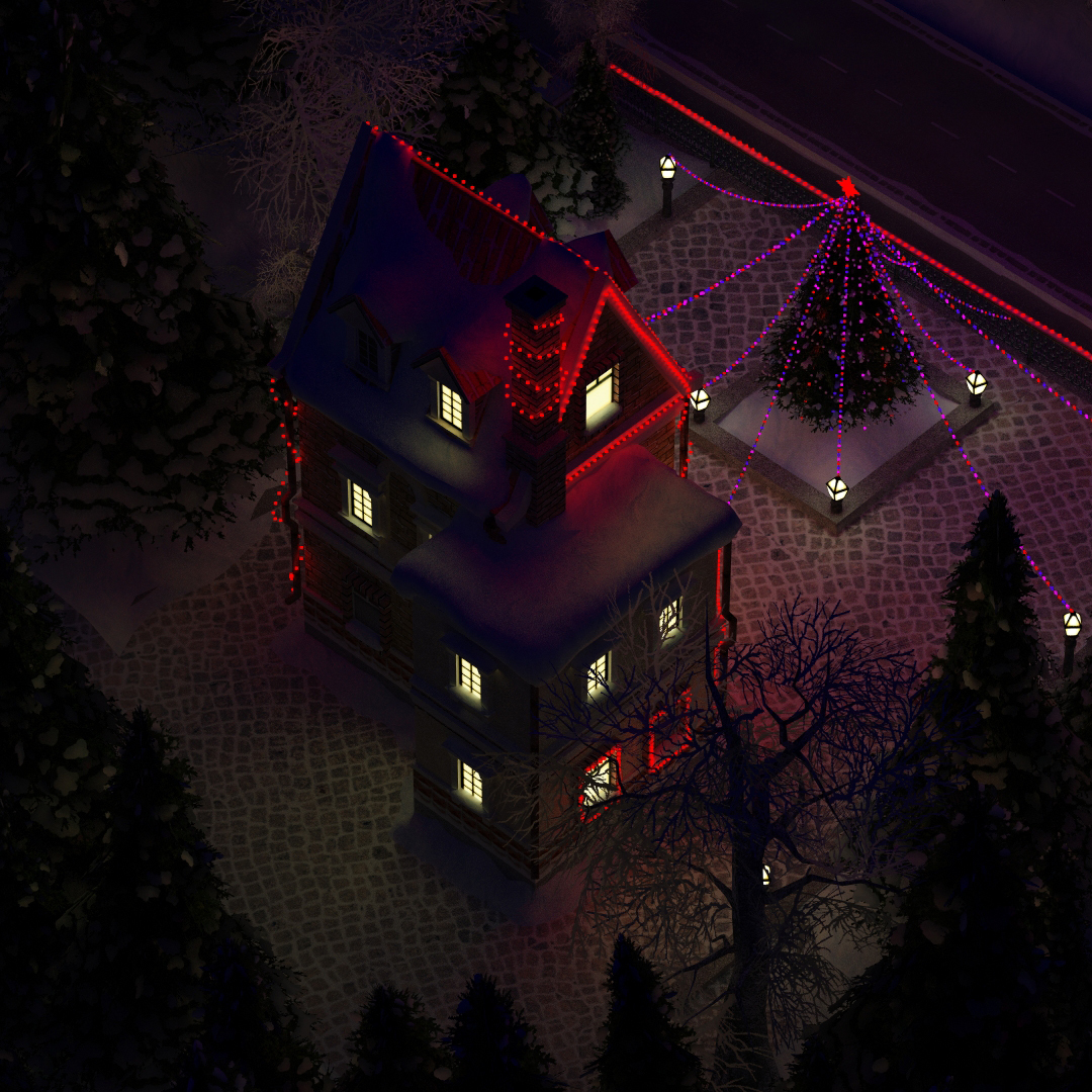 3ds max christmas house