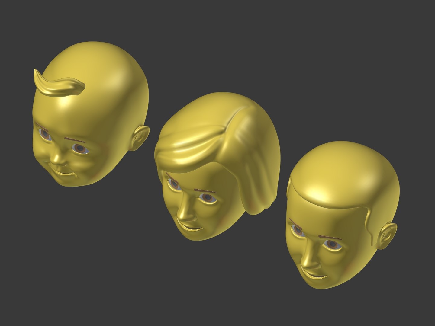 3D Model Faces Emoticons - TurboSquid 1588298