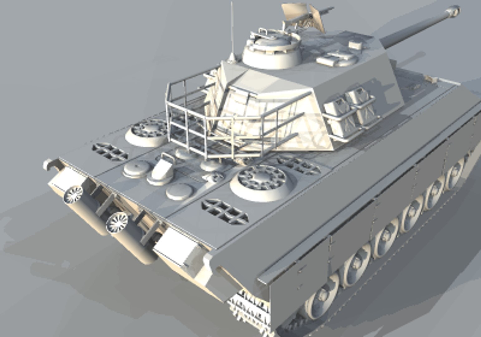Confederate Medium Tank 3d 3ds