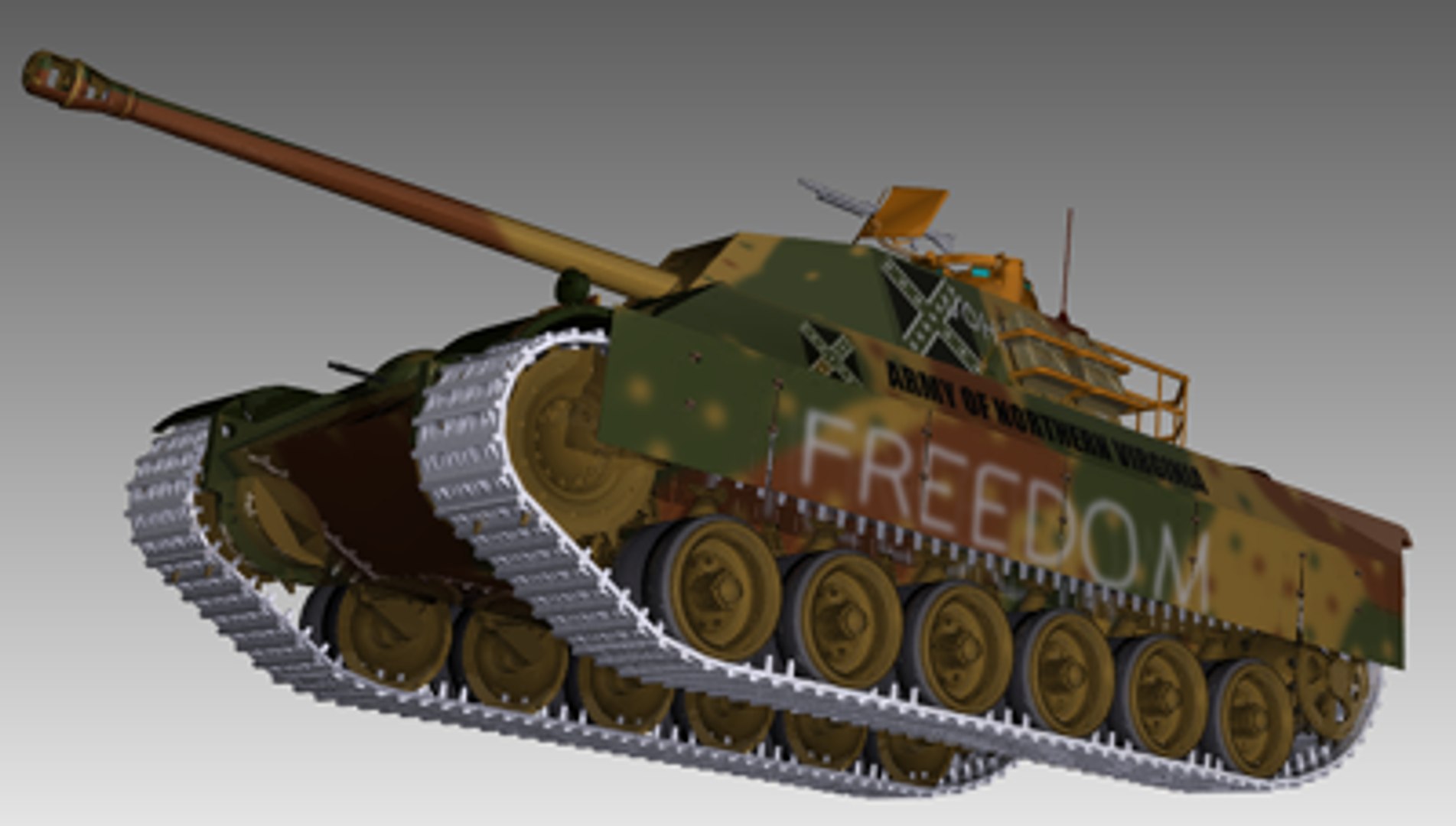 Confederate Medium Tank 3d 3ds