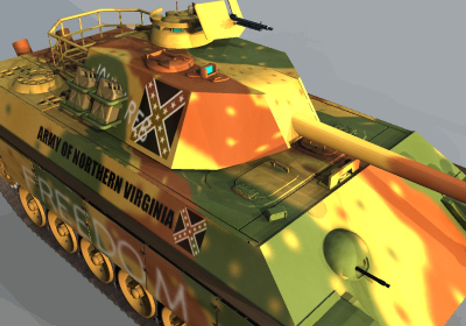Confederate Medium Tank 3d 3ds