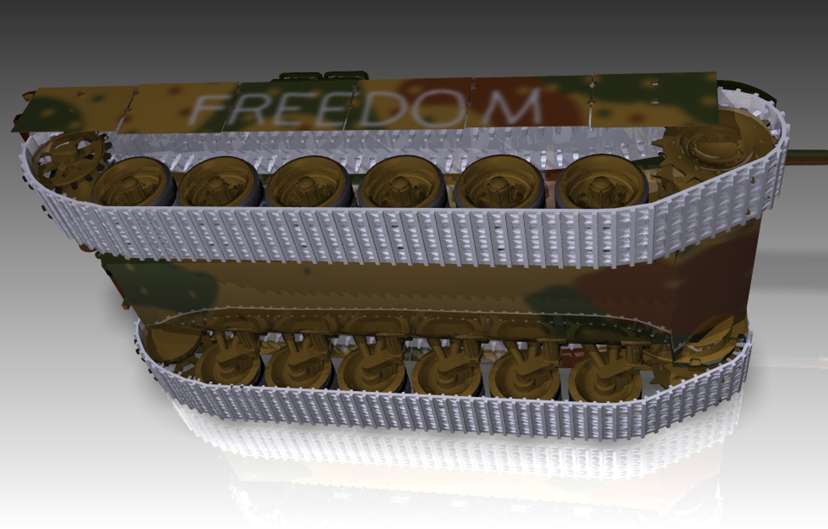 Confederate Medium Tank 3d 3ds