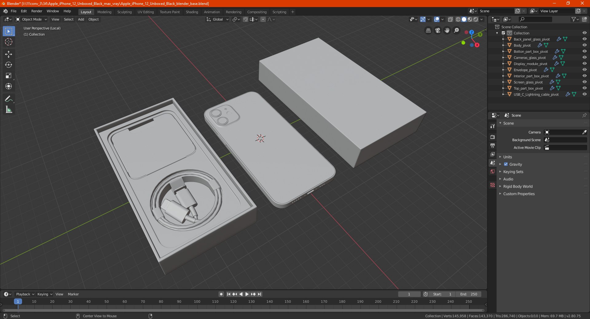 3D Apple Iphone 12 Unboxed - TurboSquid 1690268