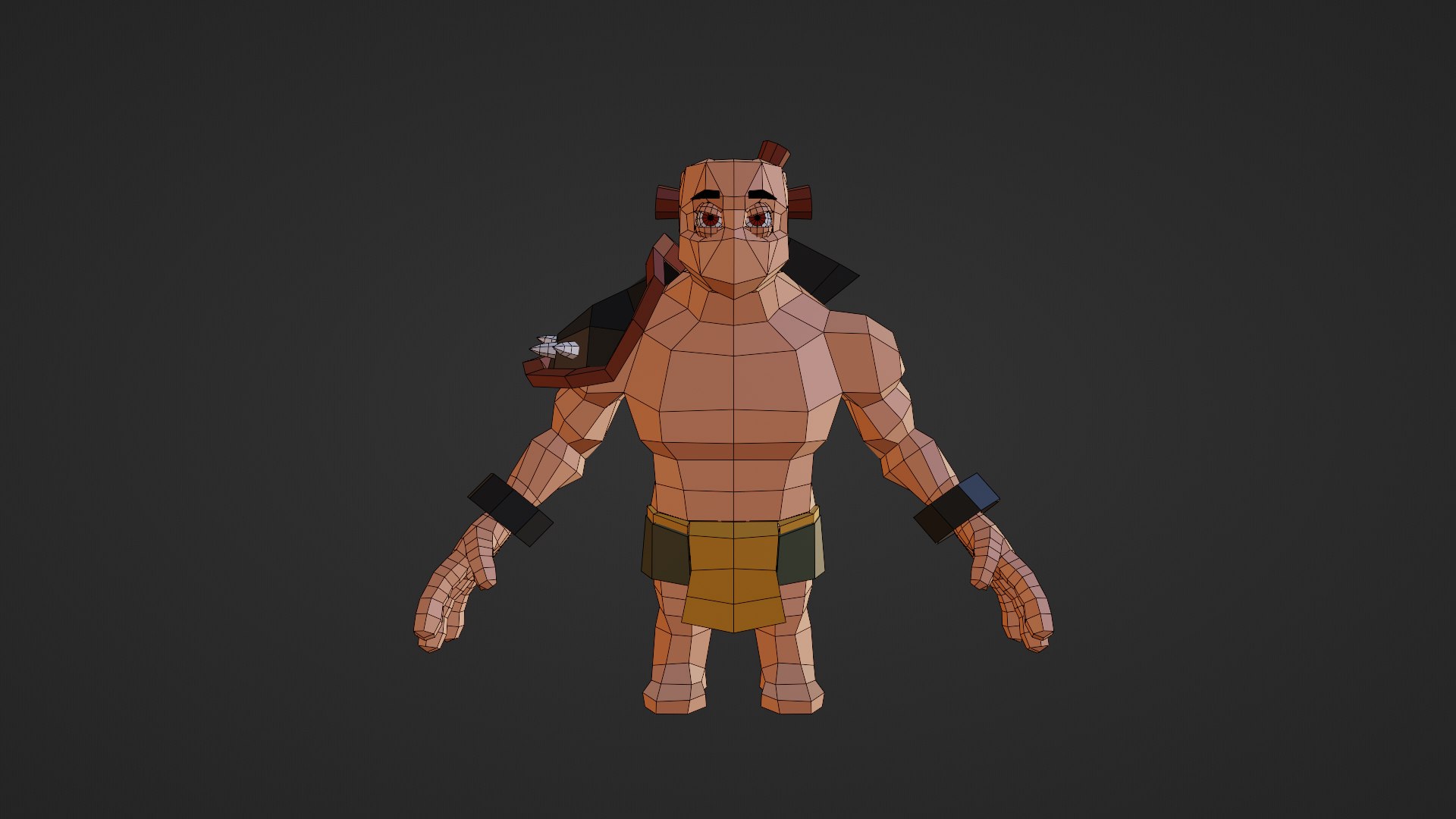 3D Warrior Character Low Poly - TurboSquid 2068220