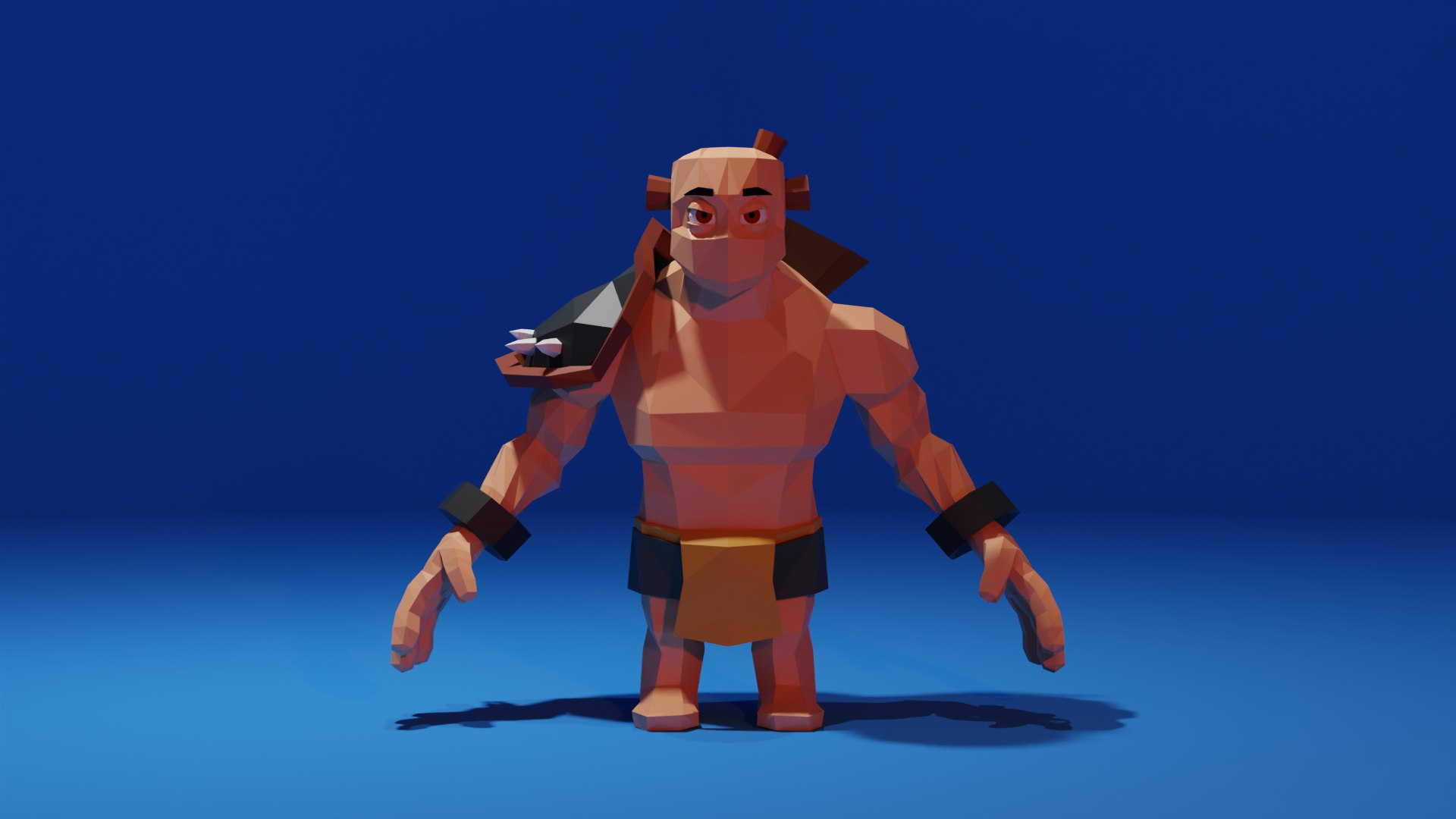 3D Warrior Character Low Poly - TurboSquid 2068220