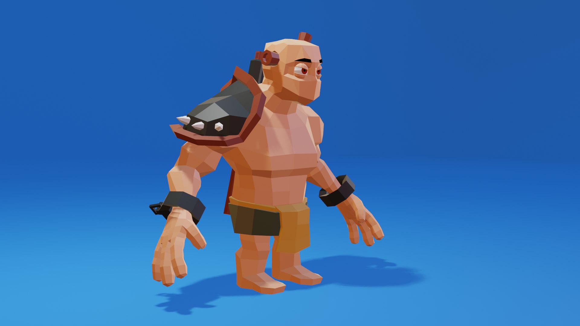 3D Warrior Character Low Poly - TurboSquid 2068220