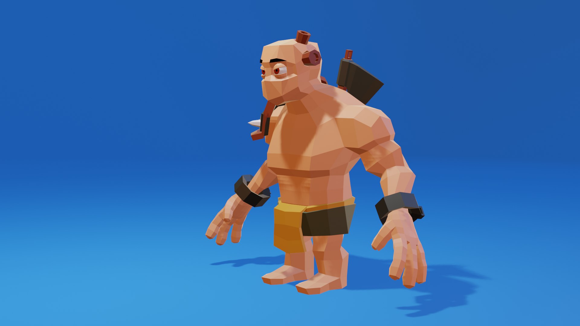 3D Warrior Character Low Poly - TurboSquid 2068220