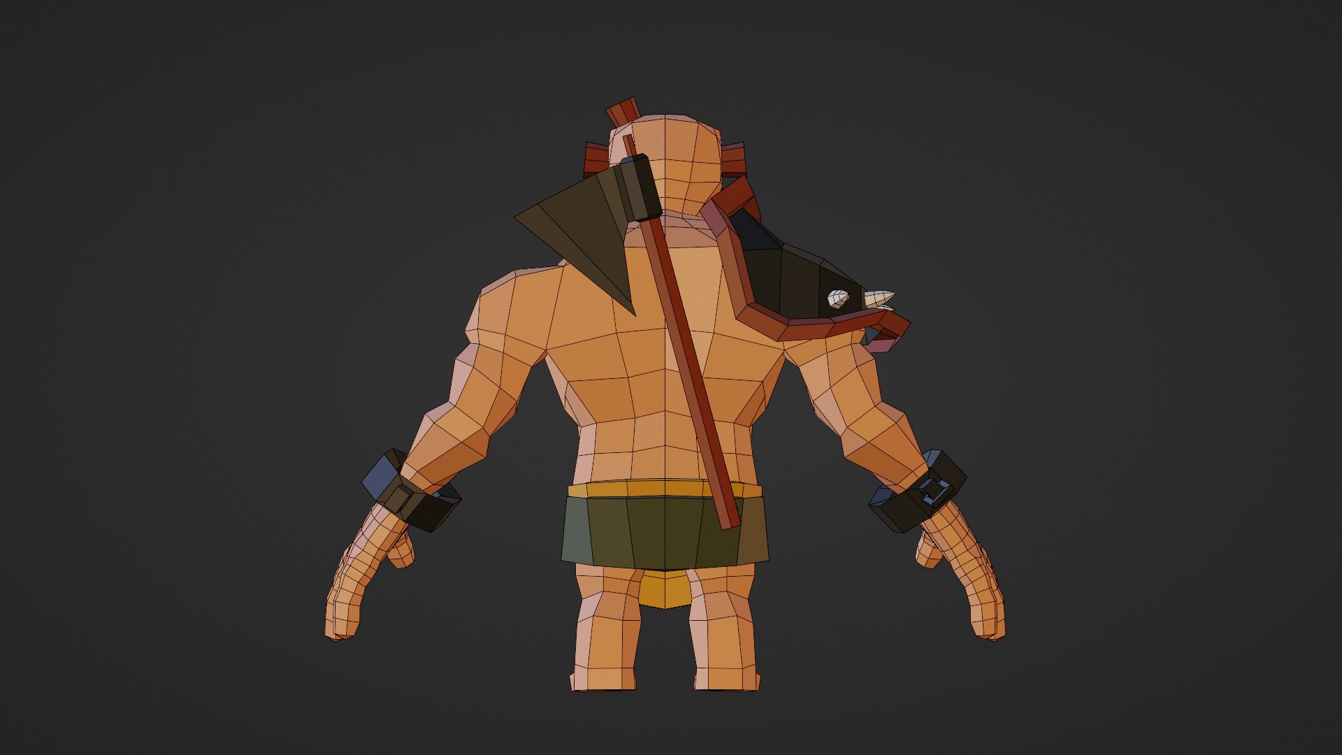 3D Warrior Character Low Poly - TurboSquid 2068220