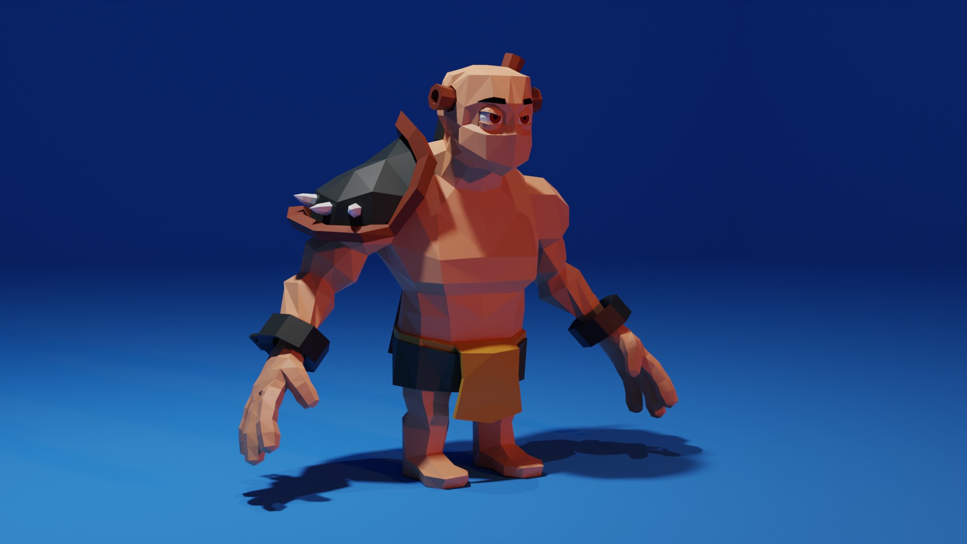 3D Warrior Character Low Poly - TurboSquid 2068220