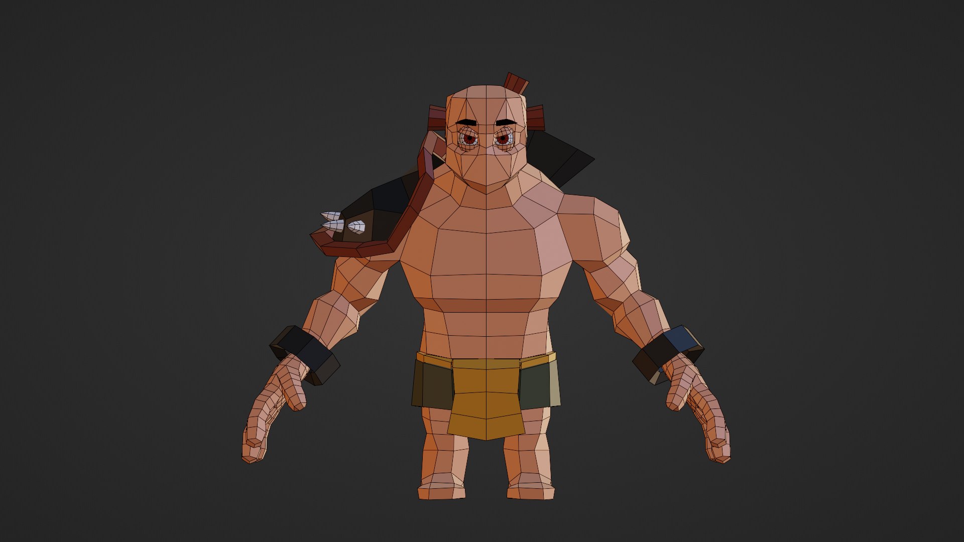 3D Warrior Character Low Poly - TurboSquid 2068220