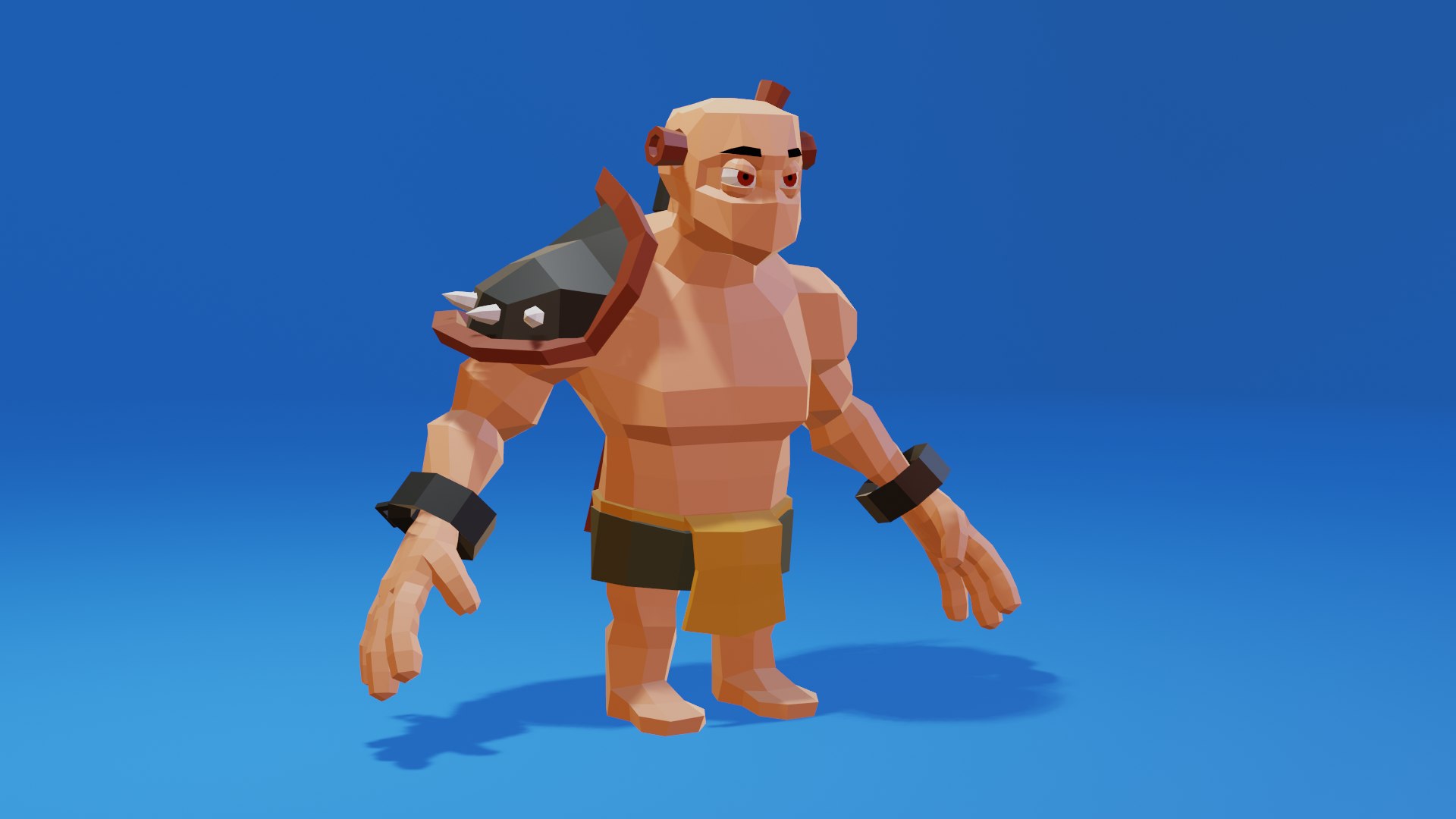 3D Warrior Character Low poly - TurboSquid 2068220