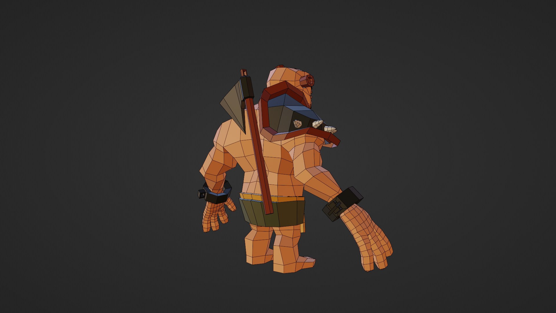 3D Warrior Character Low poly - TurboSquid 2068220