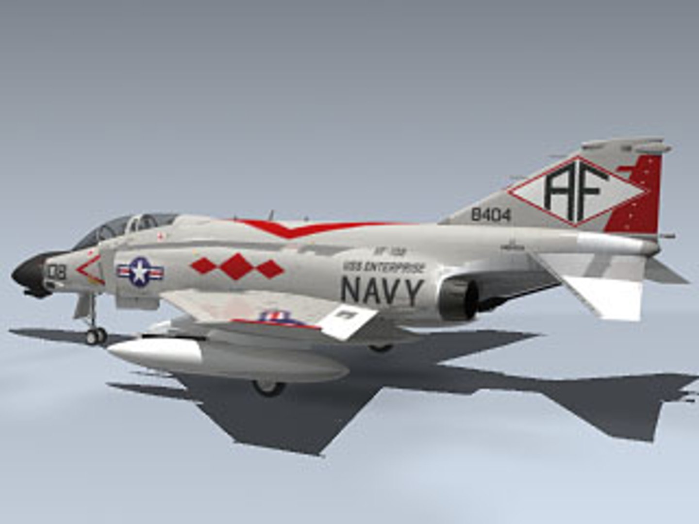3d Model F-4b Phantom Ii Vf-102