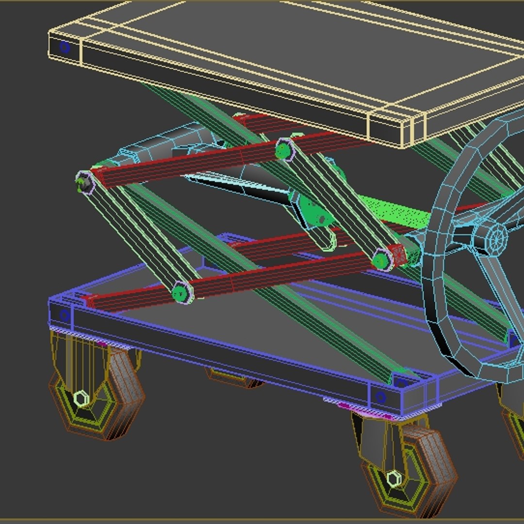 Industrial Scissor Lift Table 3d Max