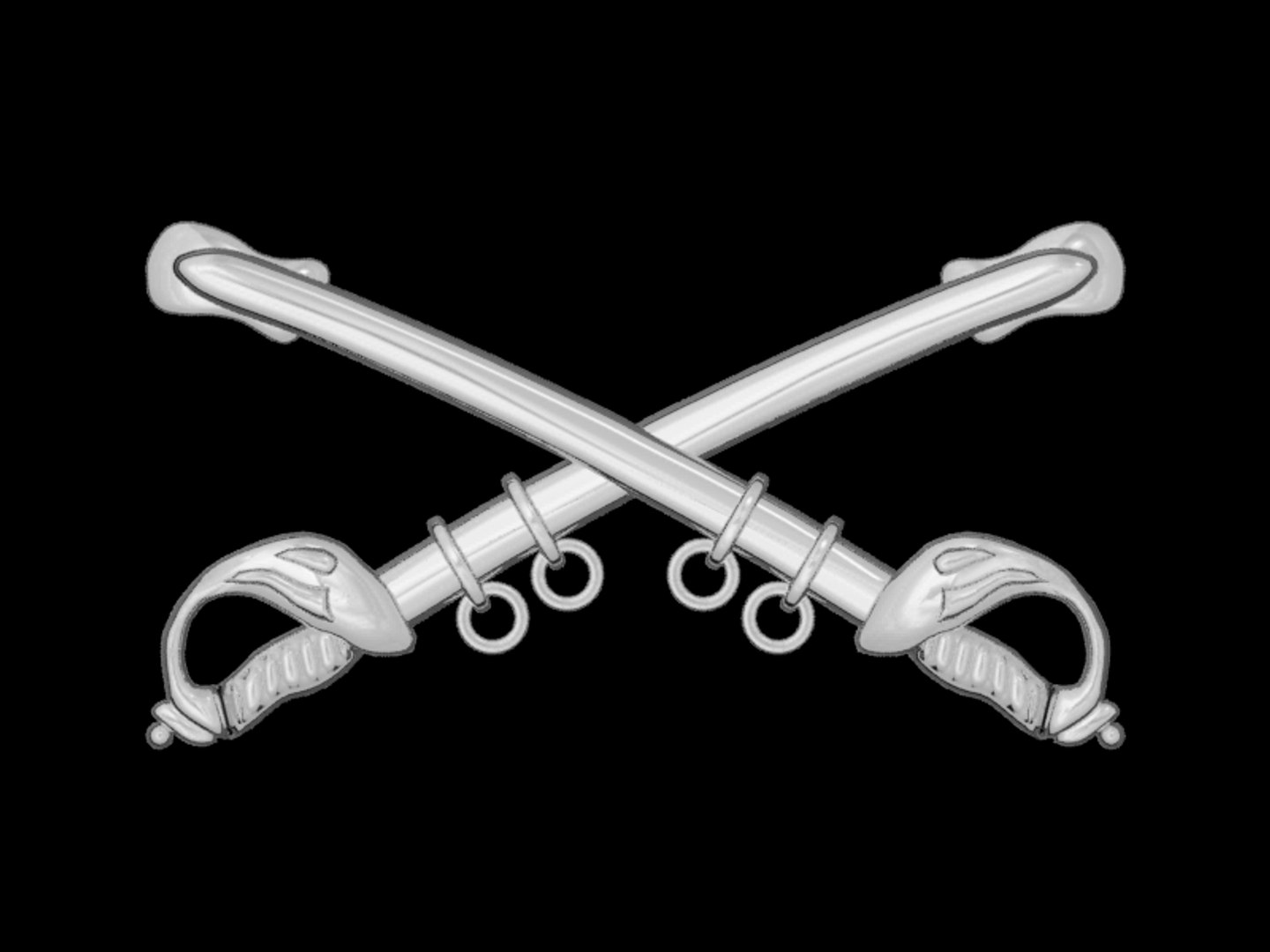 Cavalry Insignia Chrome 3d Max