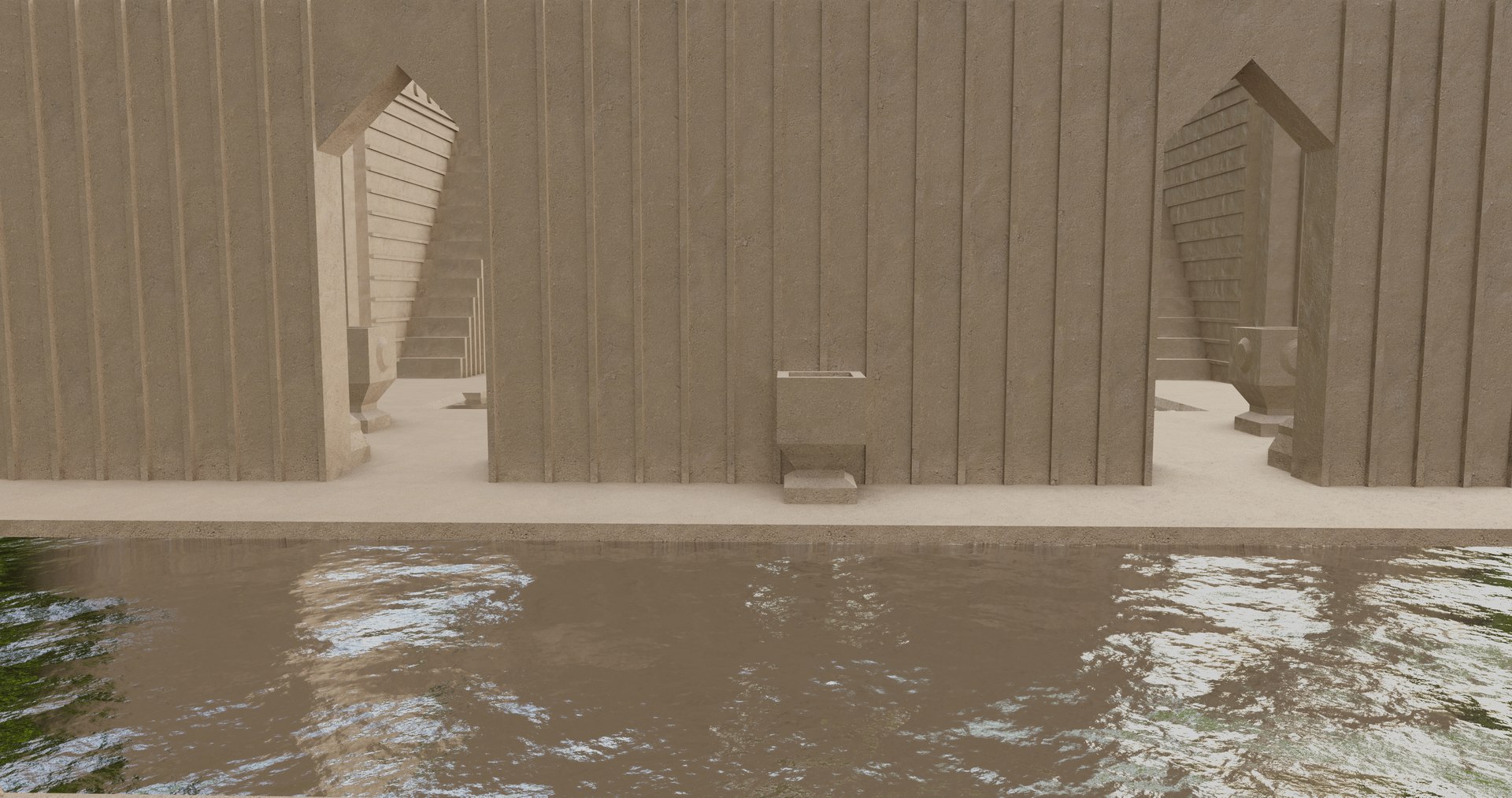 3D Primitive Underground Building - TurboSquid 1899101