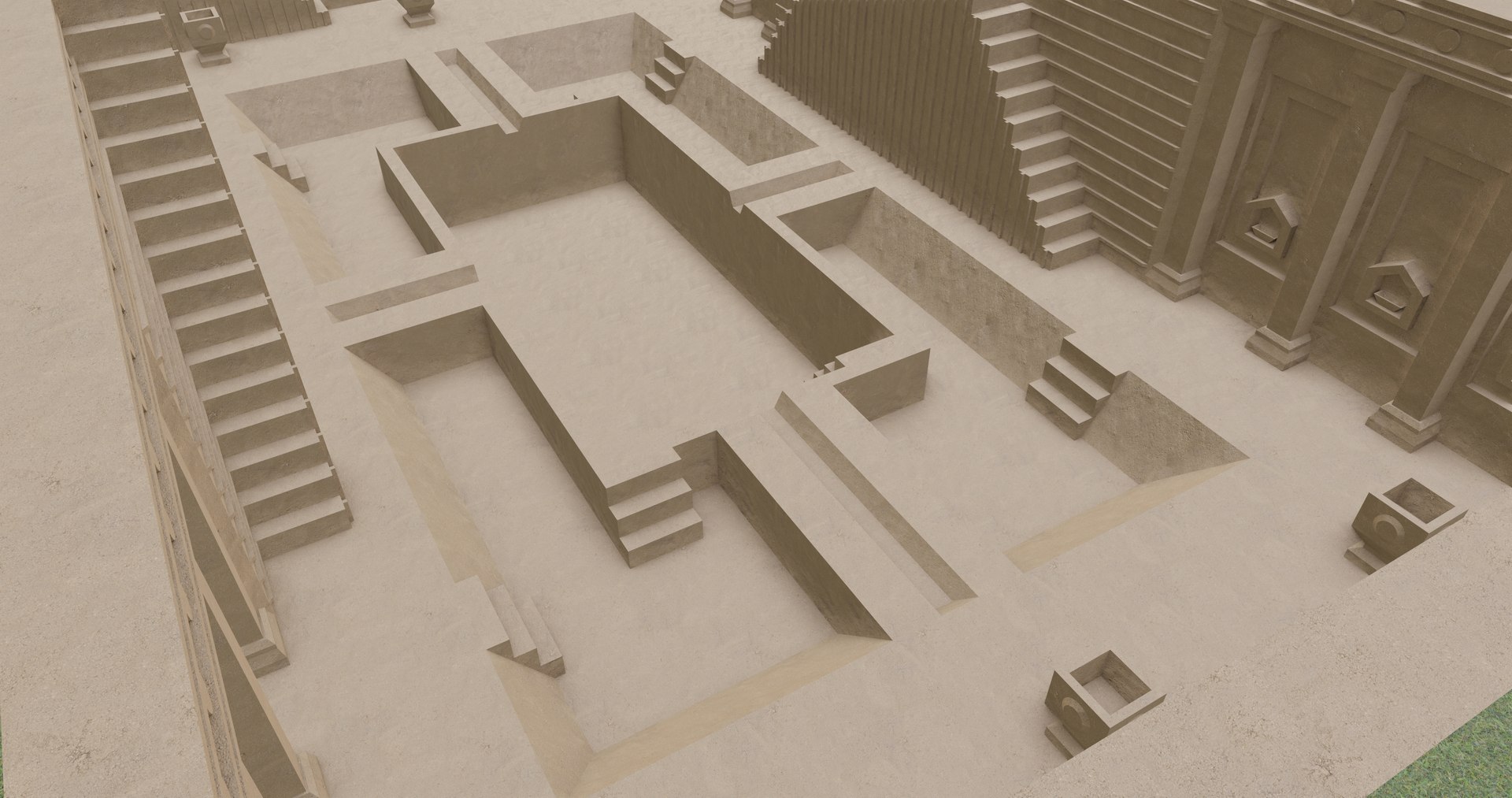 3D Primitive Underground Building - TurboSquid 1899101