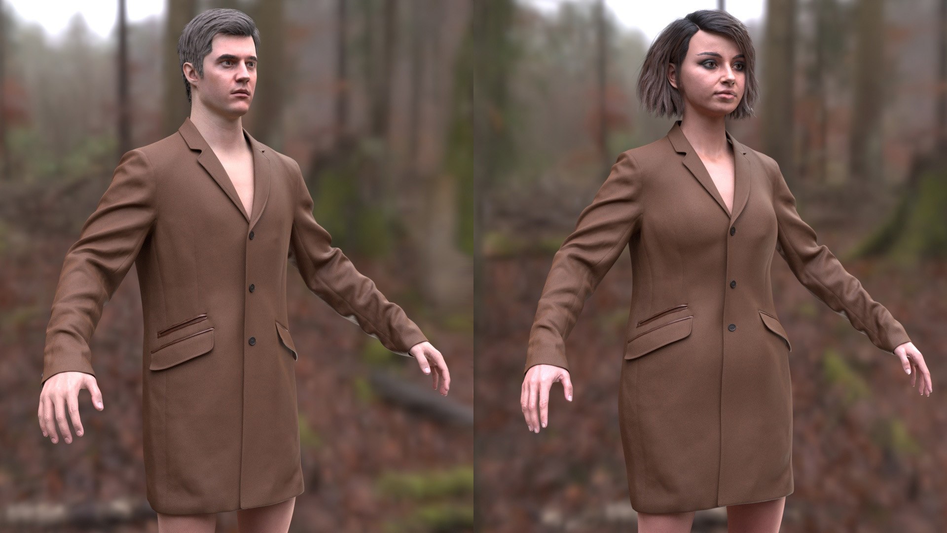 Coat 53 - All MH Bodies UE5 Skeletons - Rigged 3D Model - TurboSquid 2311225