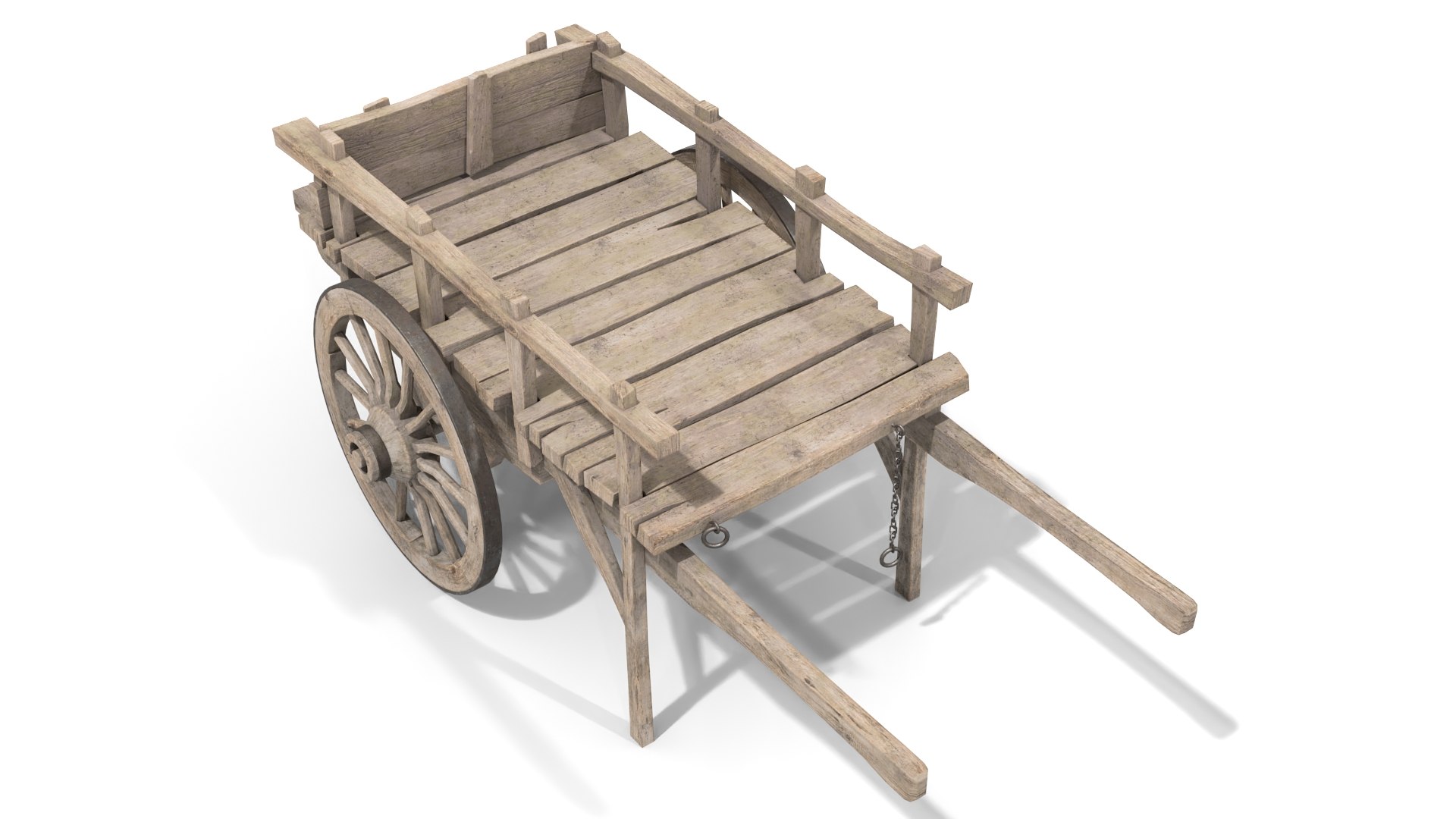 Wooden Trader Cart 3D Model - TurboSquid 1744367