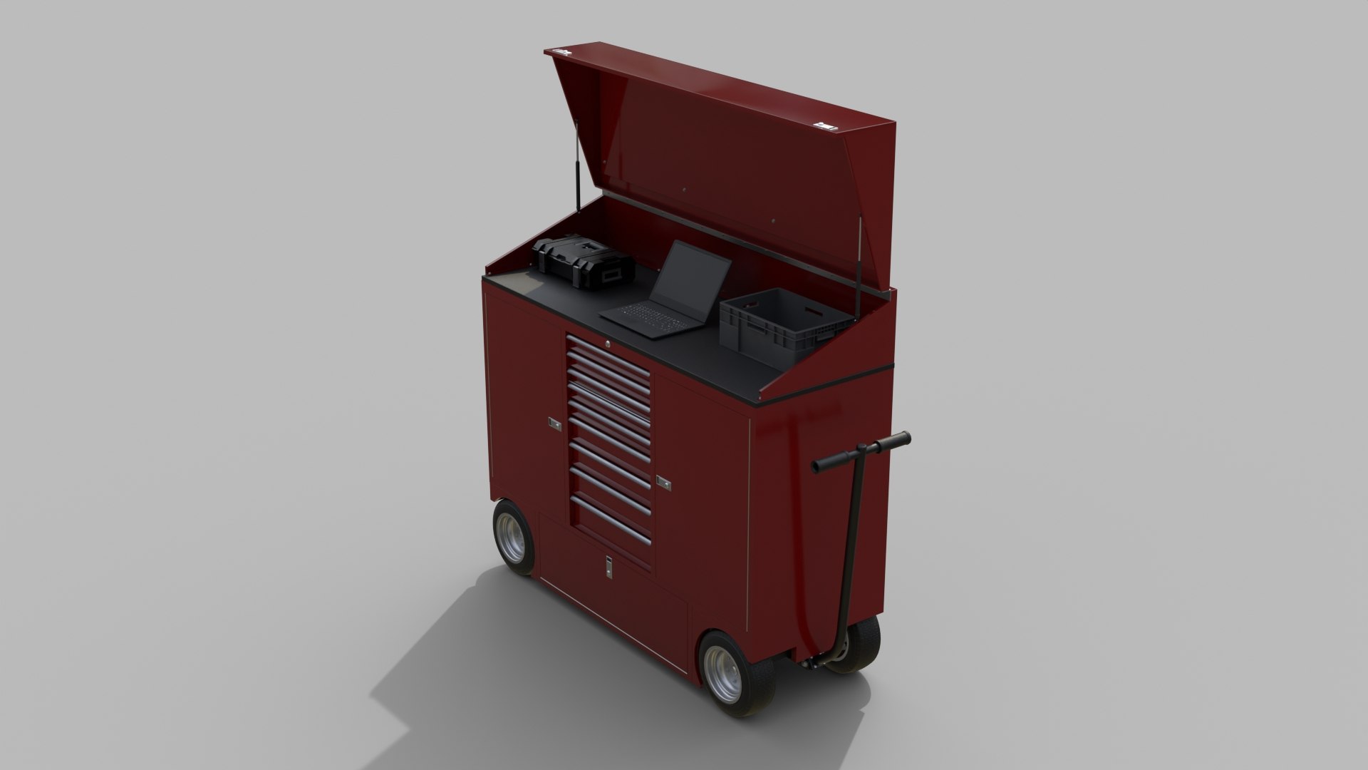 Workstation Cart 4 Model - TurboSquid 2301378