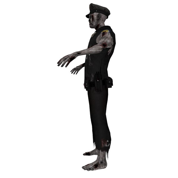3d zombie police model