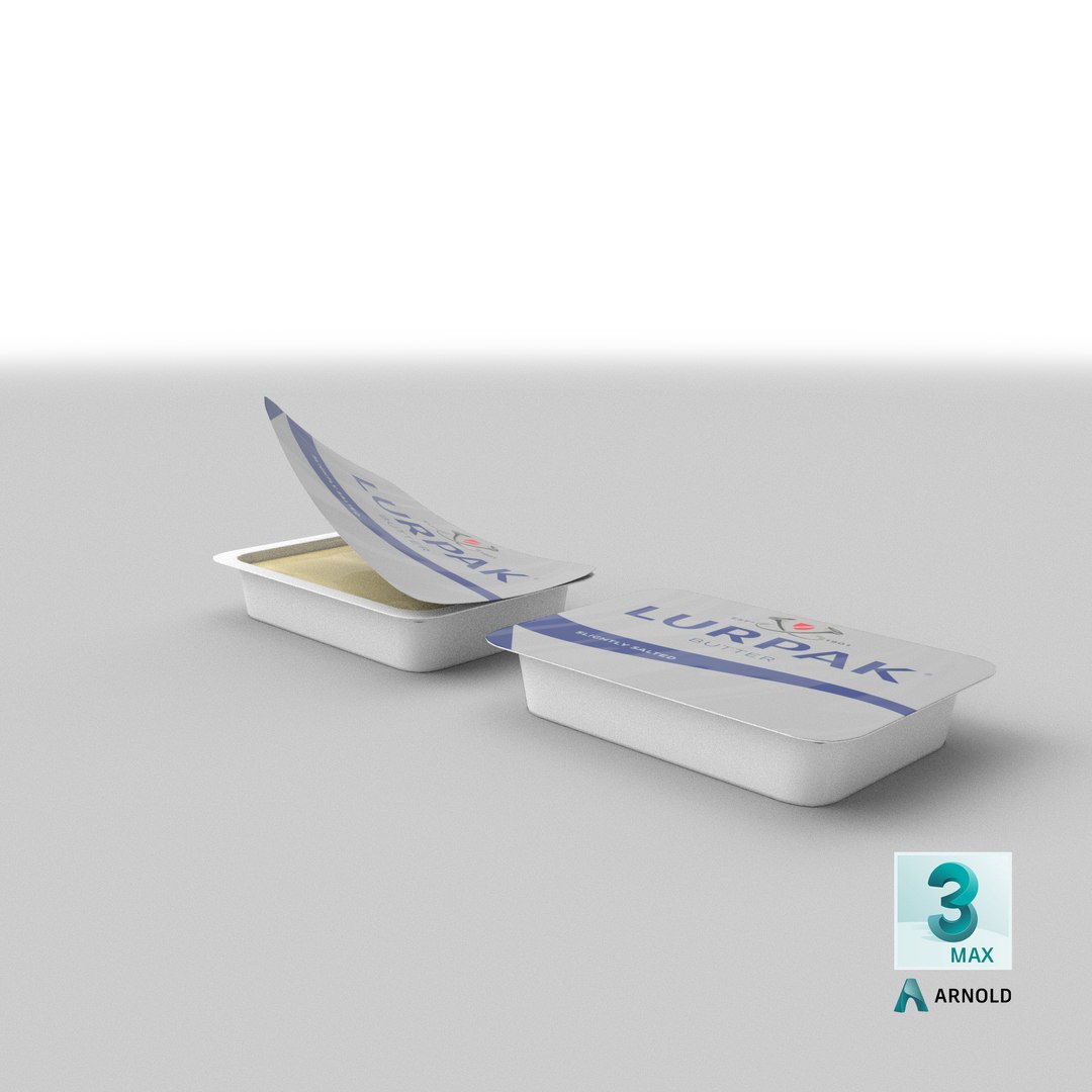 Lurpak Butter Mini Portions 3D Model - TurboSquid 1661617