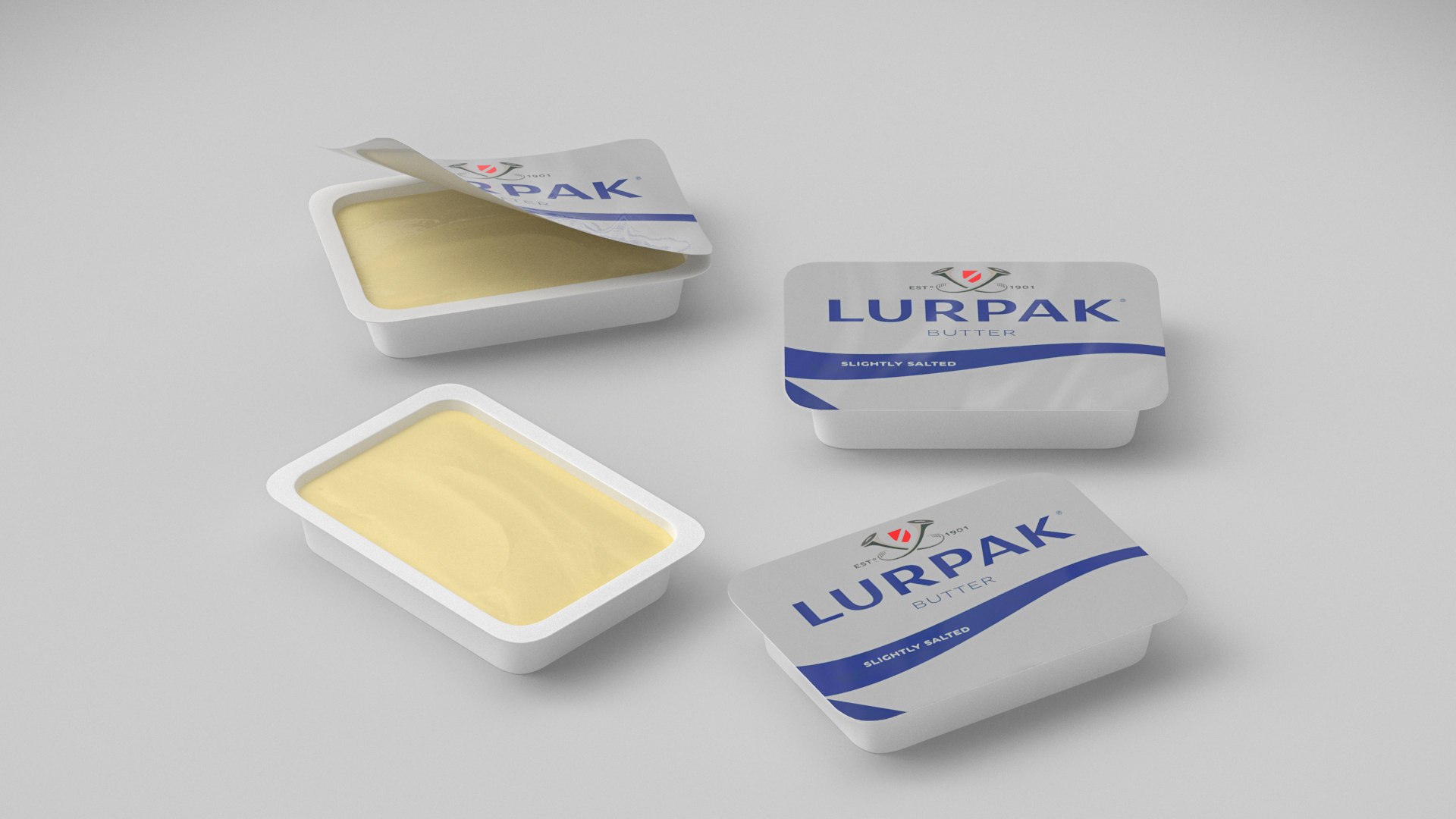 Lurpak Butter Mini Portions 3D Model - TurboSquid 1661617