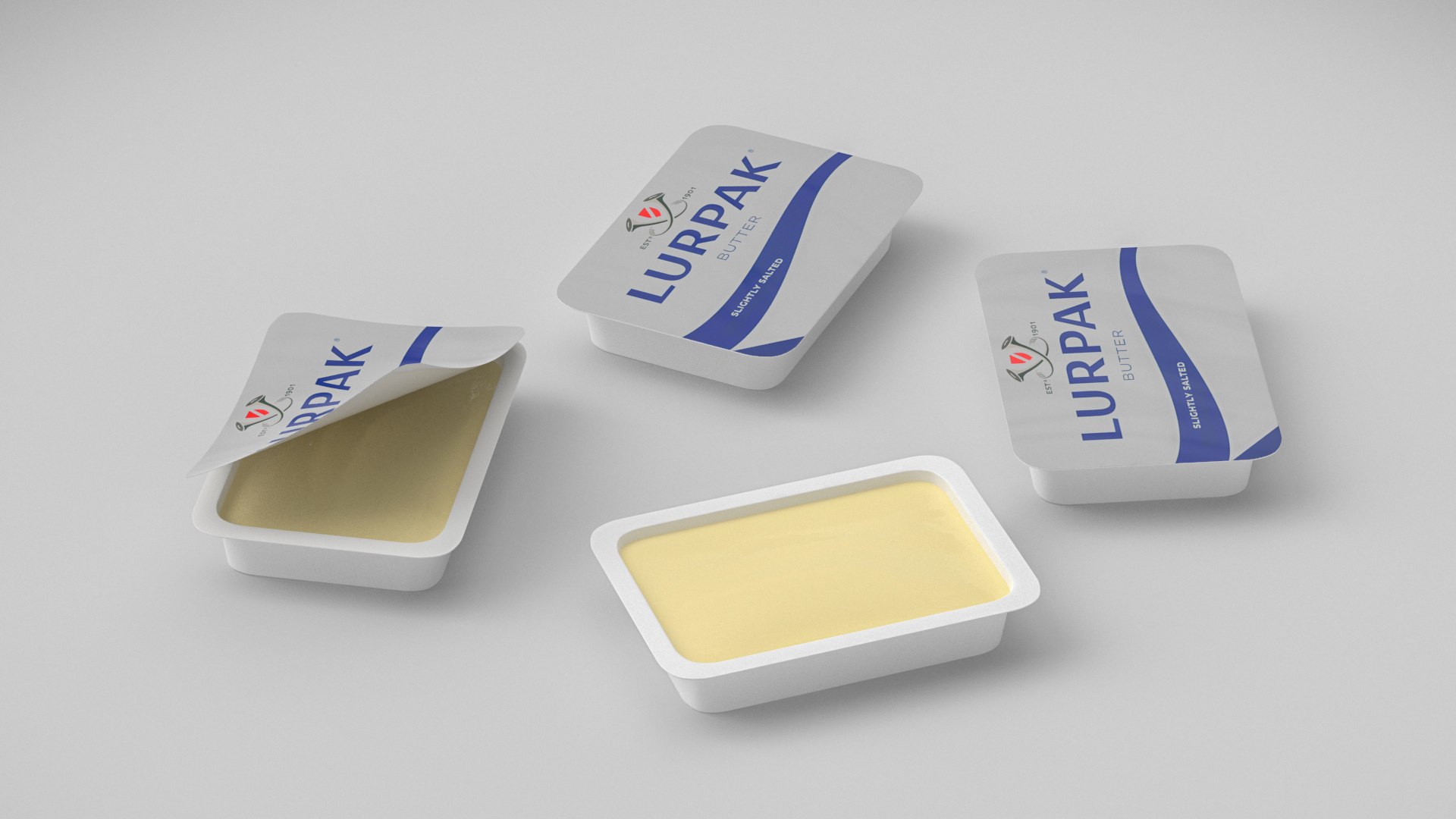 Lurpak Butter Mini Portions 3D Model - TurboSquid 1661617