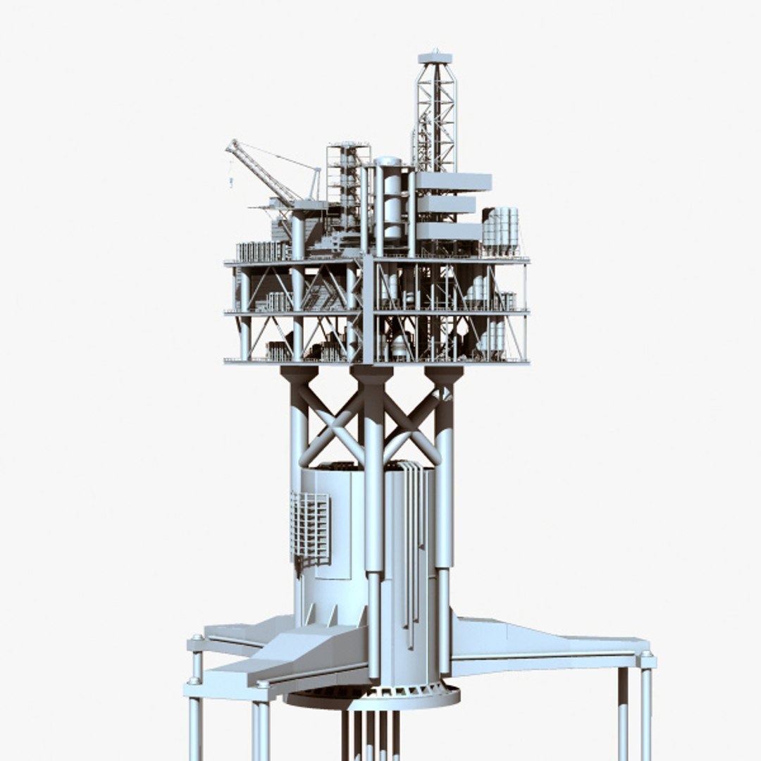Tension Leg Platform 3d Model
