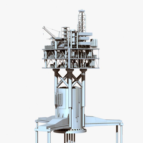 tension leg platform 3d model