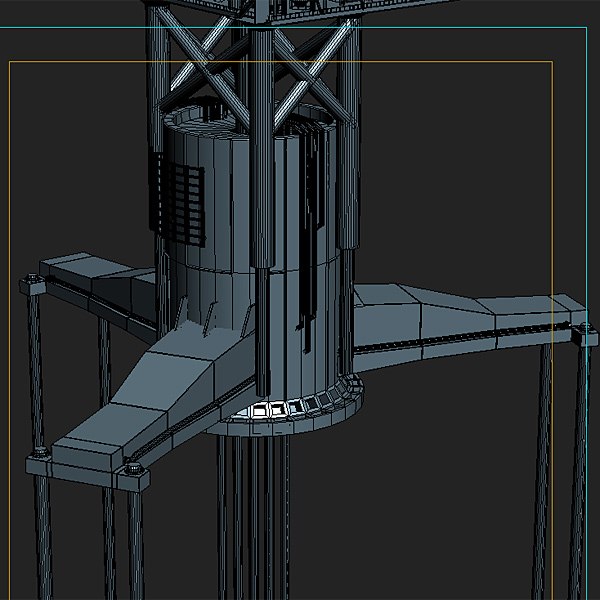 tension leg platform 3d model