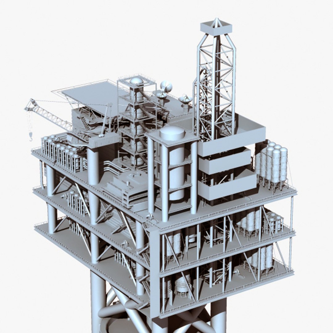 Tension Leg Platform 3d Model
