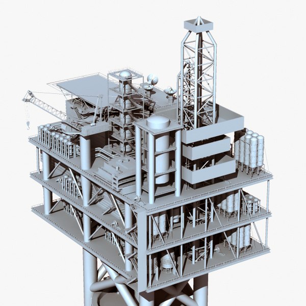 tension leg platform 3d model