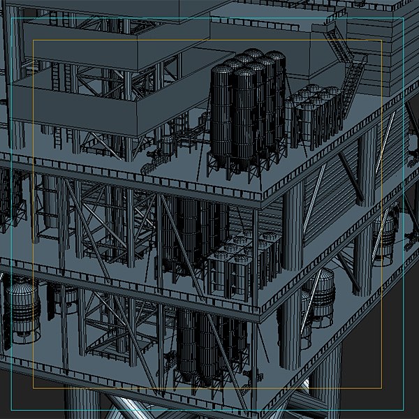 tension leg platform 3d model