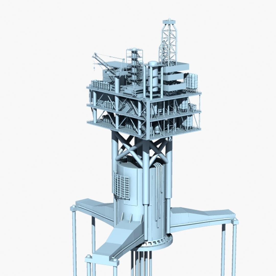 Tension Leg Platform 3d Model