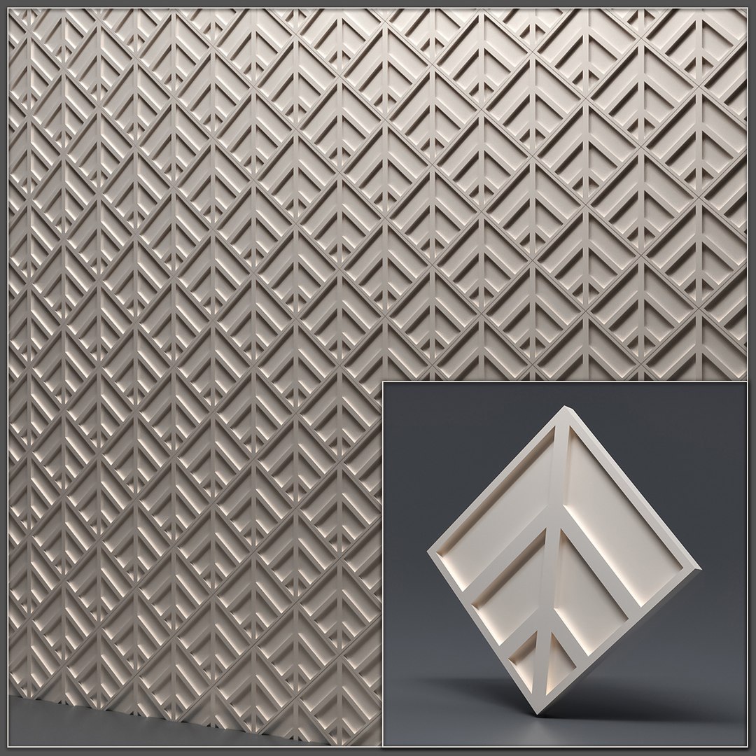 3D Decorative Gypsum Panel - TurboSquid 1534564